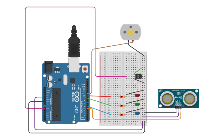 Circuit design Develop an arduino circuit | Tinkercad