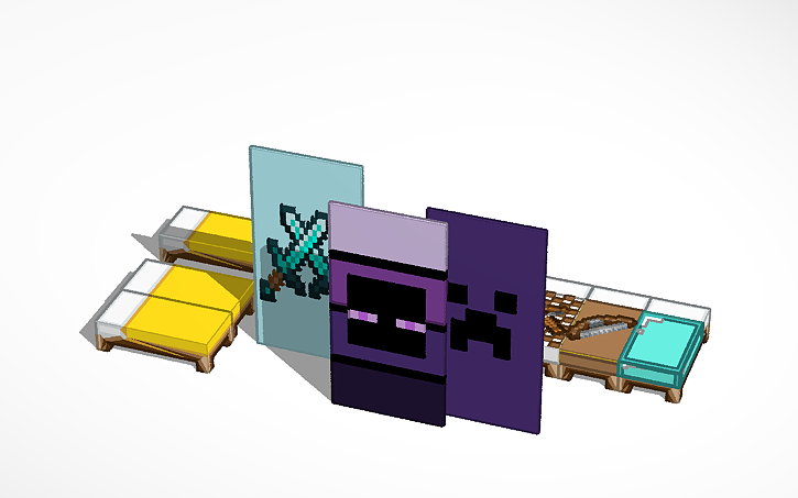 3D design Minecraft bed customs! (Copy if you want) - Tinkercad