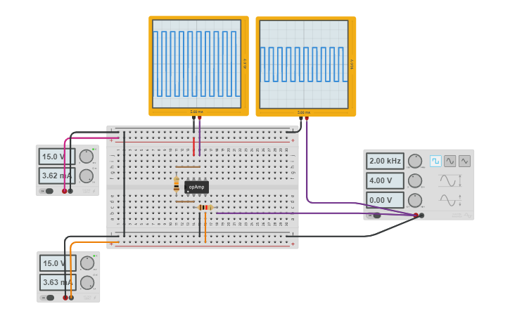 Circuit Design Exp 1 Inverting Amplifier Tinkercad
