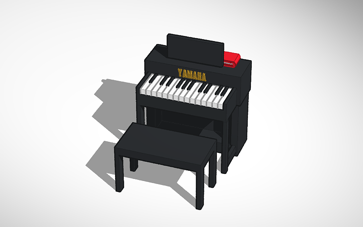 3D design Piano - Tinkercad