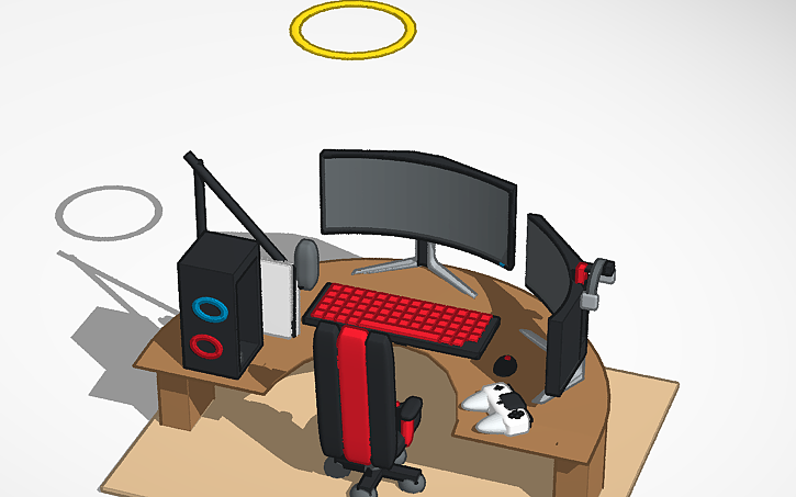 3D design Evan Watts gaming setup - Tinkercad