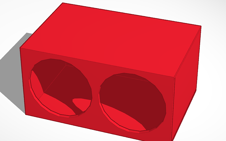 3D design Dual 12 Inch Speaker/Sub Enclosure - Tinkercad