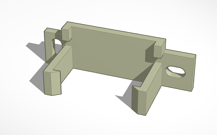 3D design servo-halter-mount - Tinkercad