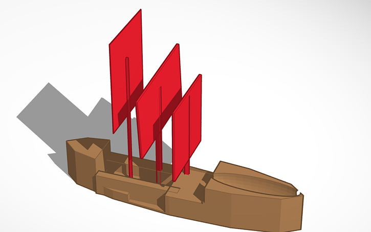 3D design boat - Tinkercad