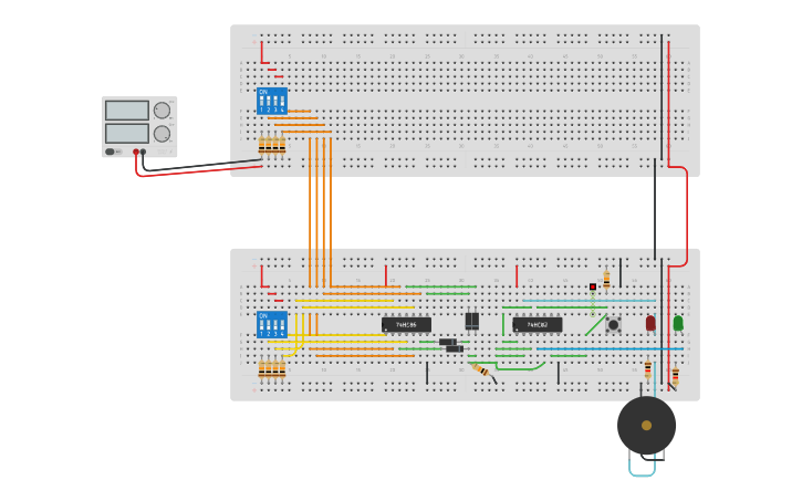 Circuit design Digital Lock - Tinkercad