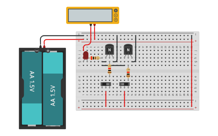 Circuit design OR GATE - Tinkercad