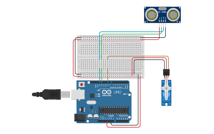 Circuit design Radar - Tinkercad