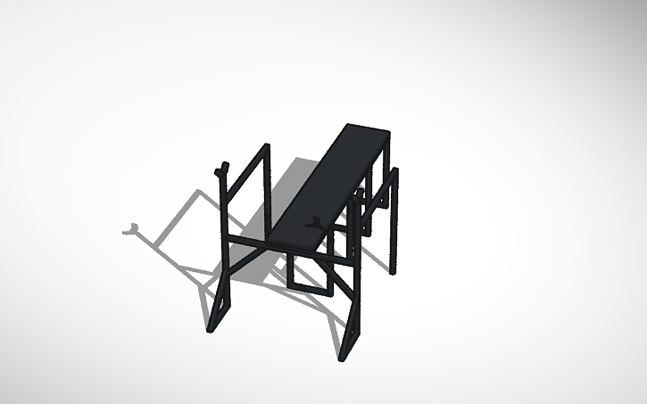 3D design Bench Press Benche - Tinkercad