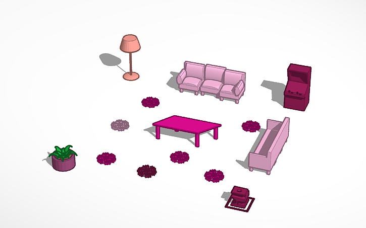 3D design room with snowflake floor!! - Tinkercad