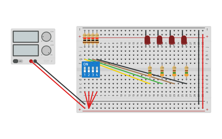 Circuit design dip - Tinkercad