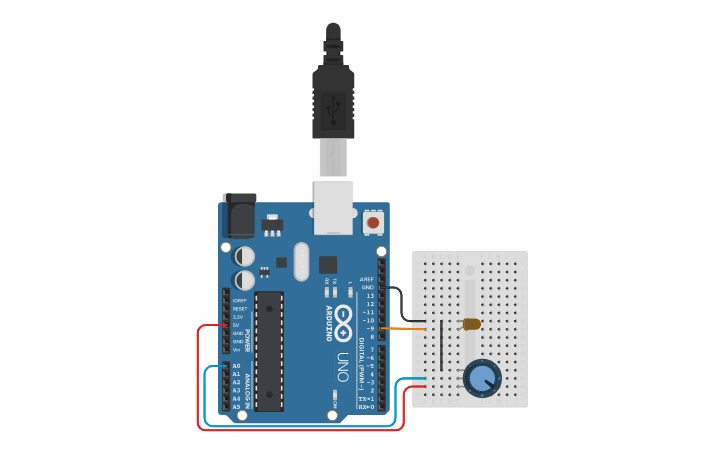 Circuit Design Arduino Basic Project 5 Led Brightness Control Using