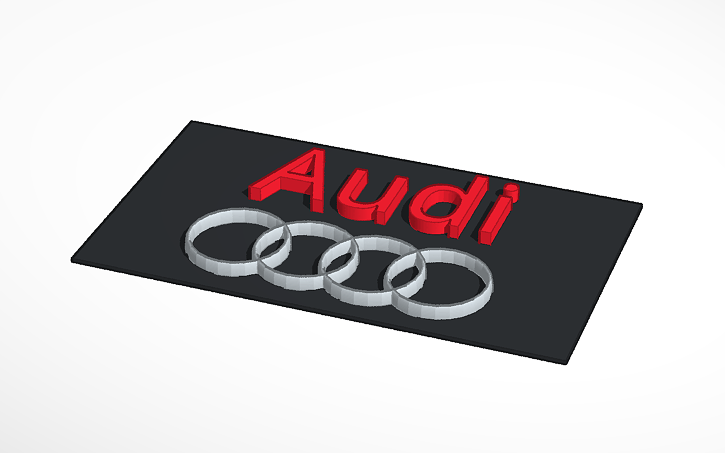 3D design Audi Logo - Tinkercad