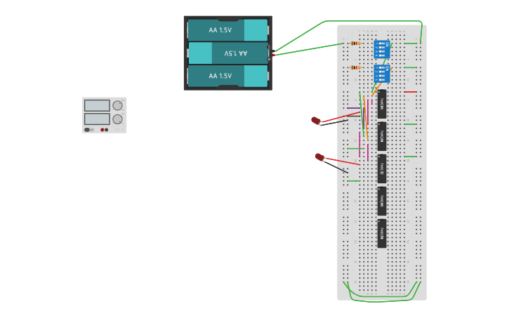 Circuit design Dip Switch | Tinkercad