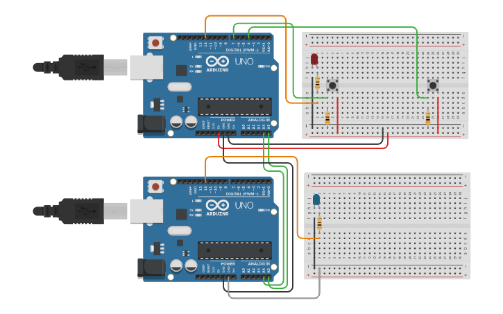 Circuit design Master-Slave LED - NATALINI - Tinkercad