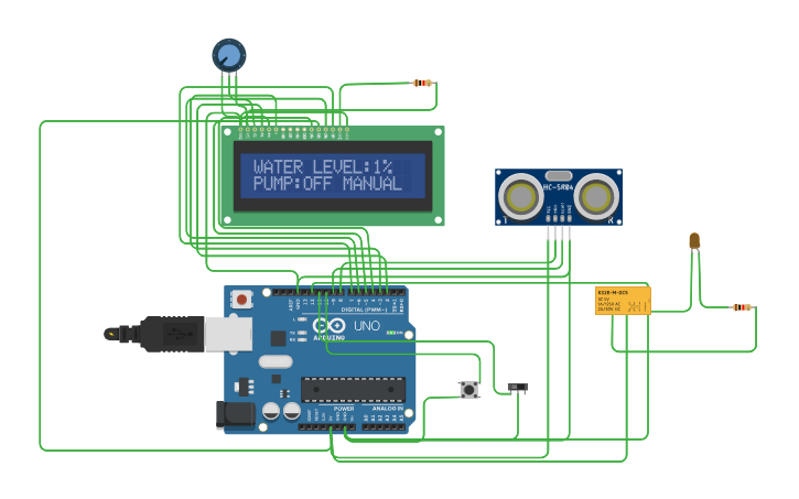 Circuit Design Copy Of Water Level Control Tinkercad