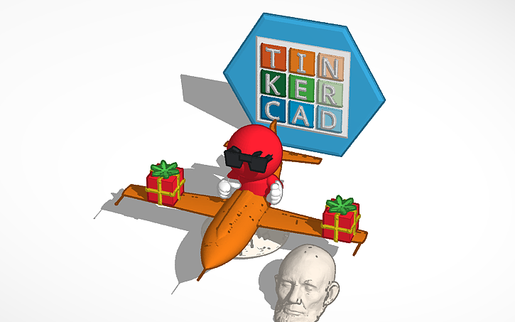 3D design santa moderno - Tinkercad
