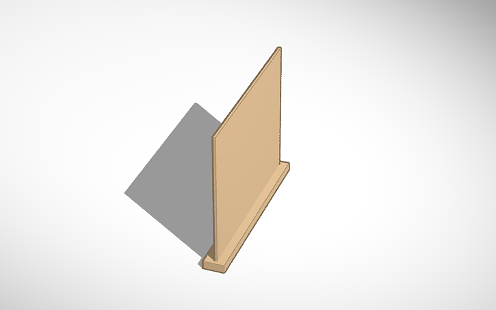 3D design Desk Divider - Tinkercad