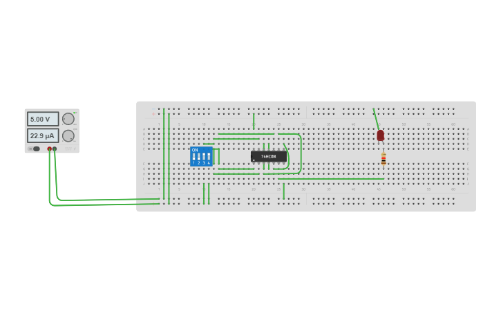 Circuit design XOR GATE USING NAND GATE - Tinkercad