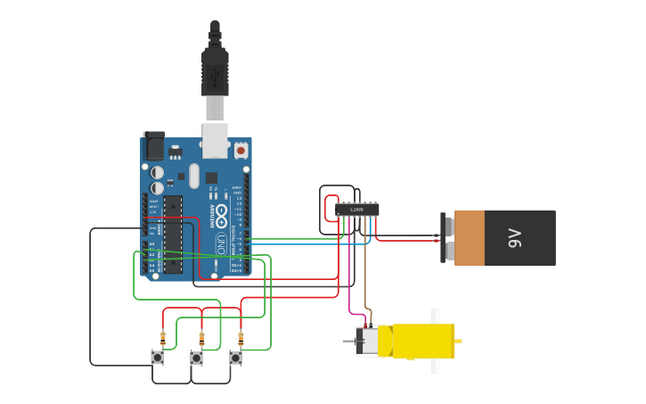 Circuit design Motor - advanced | Tinkercad