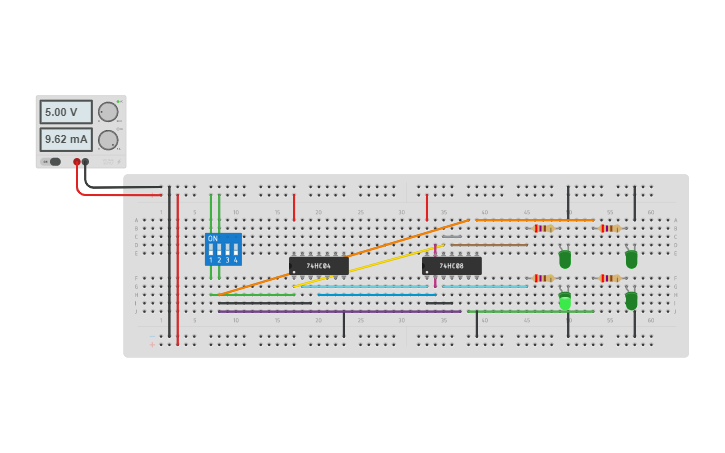 Circuit design 2:4 DECODER - Tinkercad