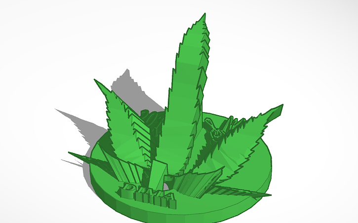 3D design cannabis dima - Tinkercad
