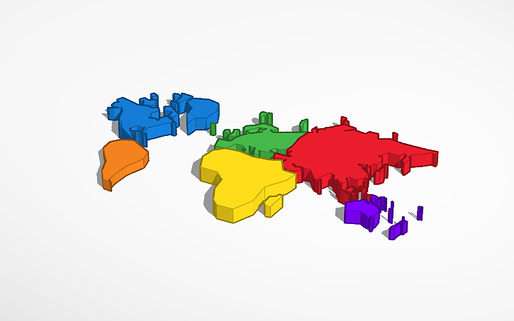 3D design Geometric world map 2.0 - Tinkercad