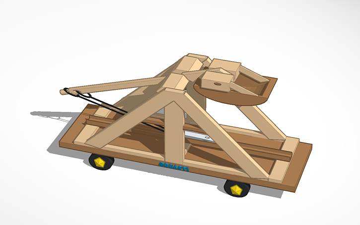 3D design trebuchet for math | Tinkercad