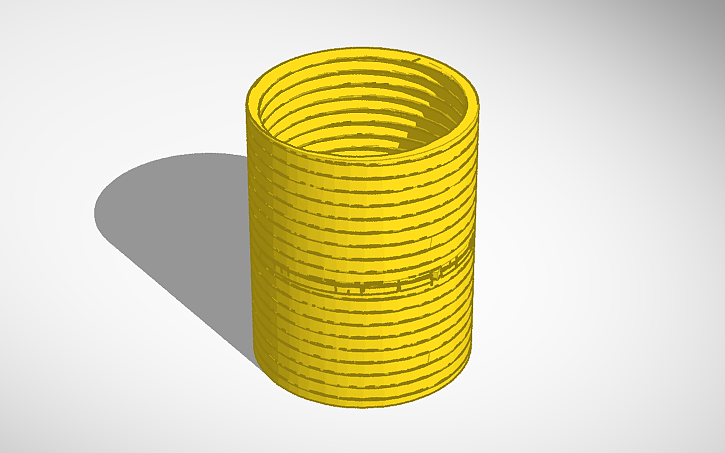 3D design 14mm Negative threads - Tinkercad