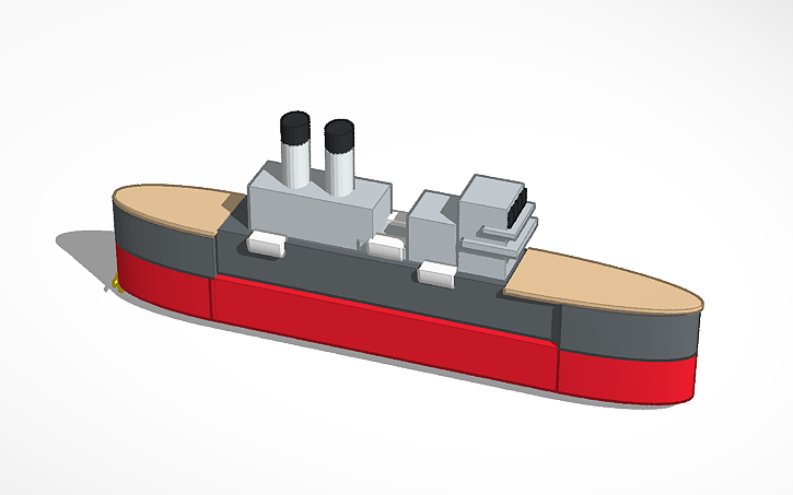 3D design WWll destroyer | Tinkercad