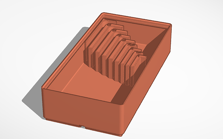 3D design Remix Gridfinity Allen Key holder bulk - Tinkercad