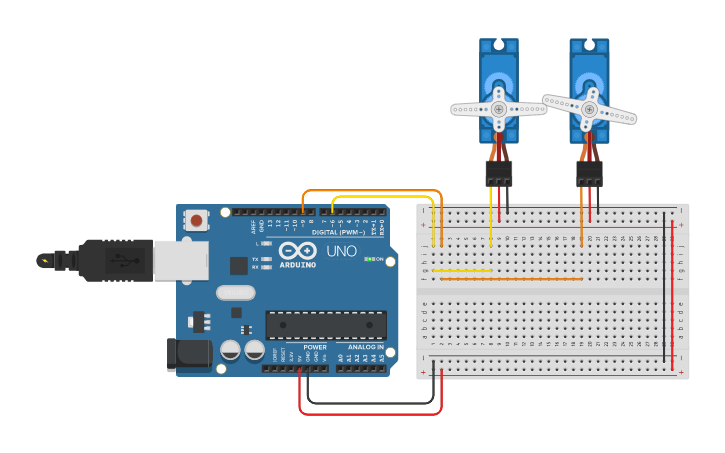 Circuit design ARDUINO E SERVOMOTORE LIBRALATO | Tinkercad