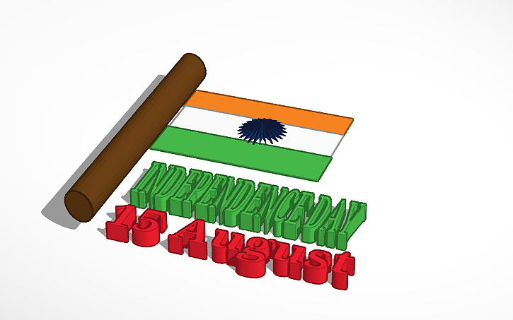 3D design INDIAN FLAG | Tinkercad