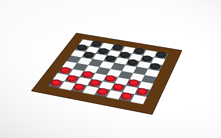 3D design Small Scale Checker Board - Tinkercad