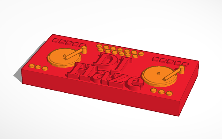 3D design DJ Haze - Tinkercad