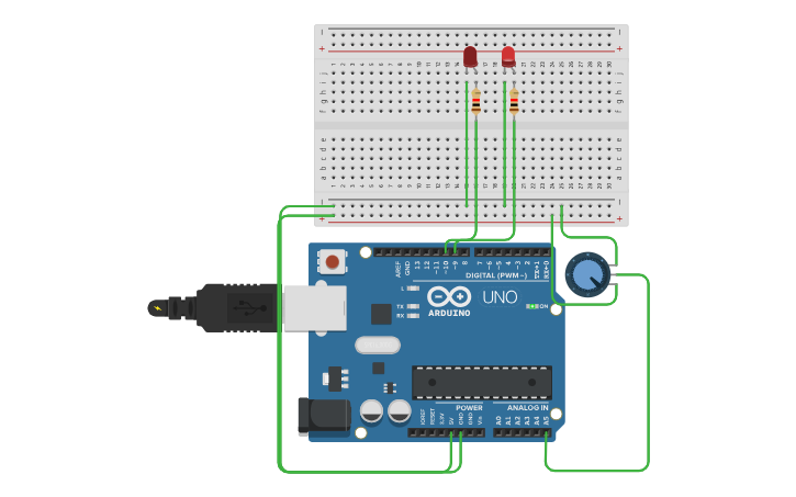 Circuit design ใบงานที่4.5 การทดลองที่2 - Tinkercad