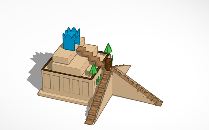 3D design Project-Ziggurat | Tinkercad