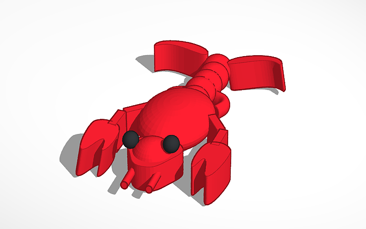 3D design lobster - Tinkercad