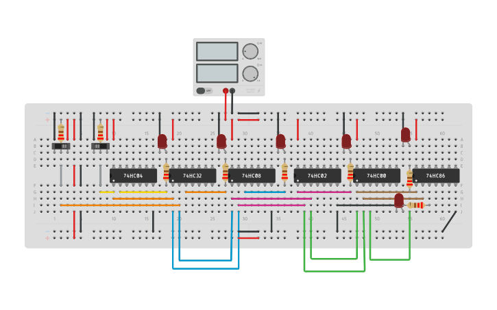 Circuit design AP 2 - SECUSANA - BSIT I-1 - MODULE 01 - LOGIC GATE OPERTAIONS - Tinkercad