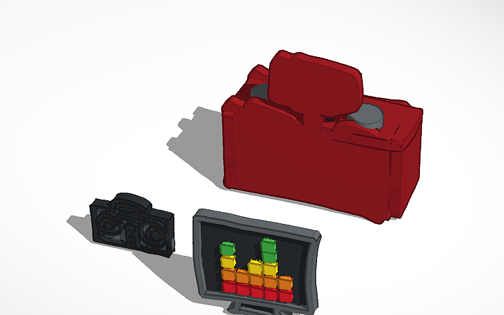 3D design DJ setup - Tinkercad