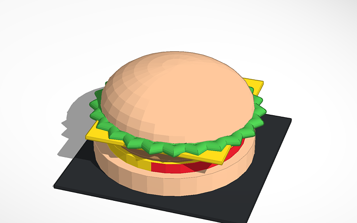 3D design burger | Tinkercad