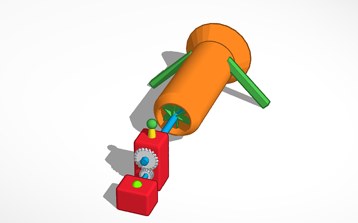 3D design Water Turbine Project - Tinkercad