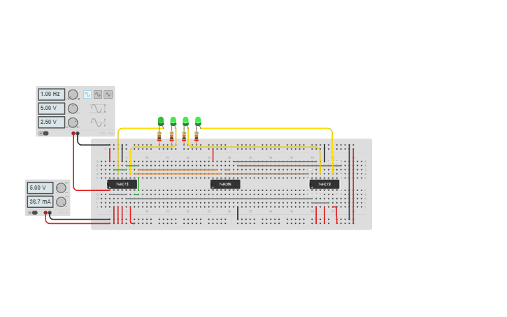 Circuit Design 192270 4 Bit Synchronous Down Counter Tinkercad
