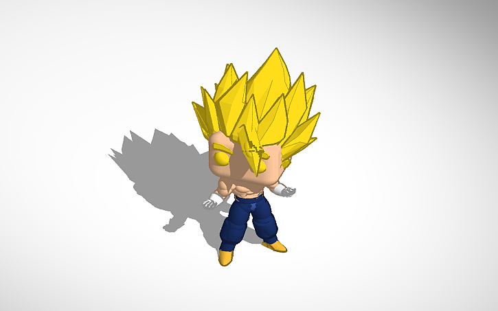 3D design Vegito Super Saiyan - Tinkercad