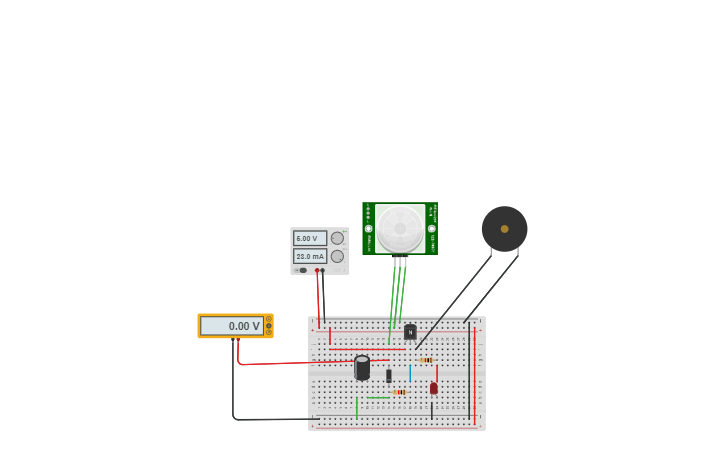Circuit design PIR sensor circuit | Tinkercad