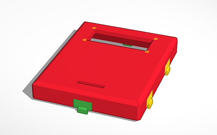 3D design LCD and keypad holder - Tinkercad