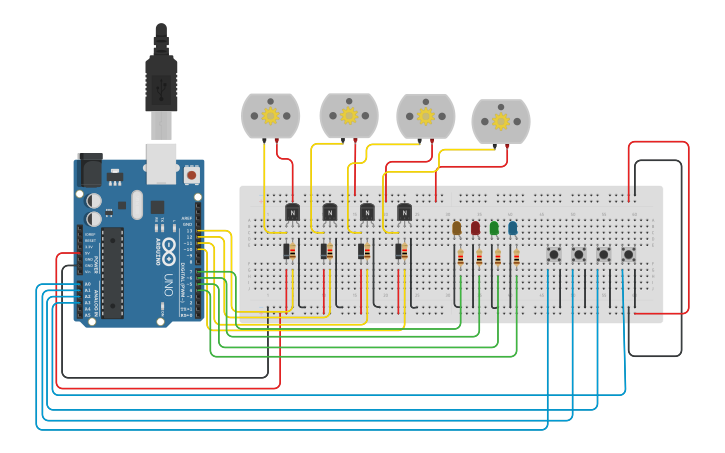 Circuit design Vending Machine - Tinkercad