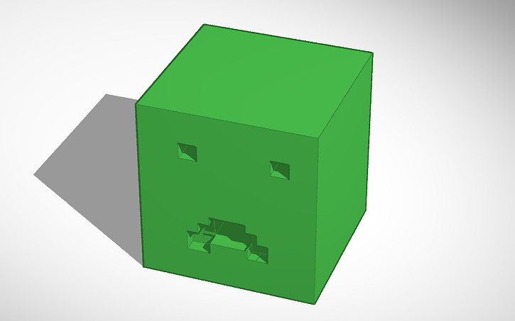3D design Creeper head | Tinkercad