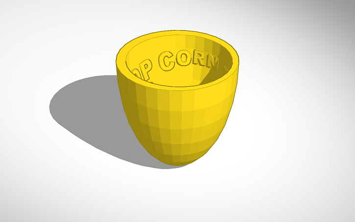 3D design popcorn time | Tinkercad