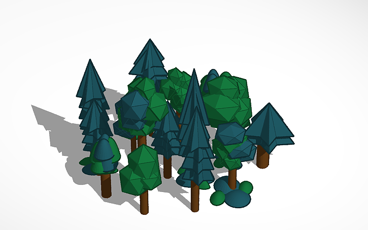 3D design tree cluster | Tinkercad