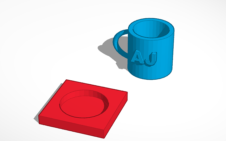 3D design cup and cup holder | Tinkercad